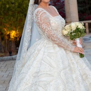 Seyhan Yucel | Dresses | Custom Made Wedding Dress And Veil From Turkey ...
